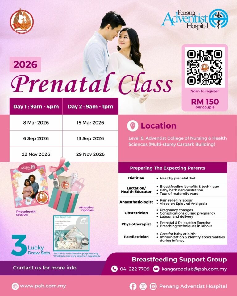 Prenatal Class 2026 - Penang Adventist Hospital